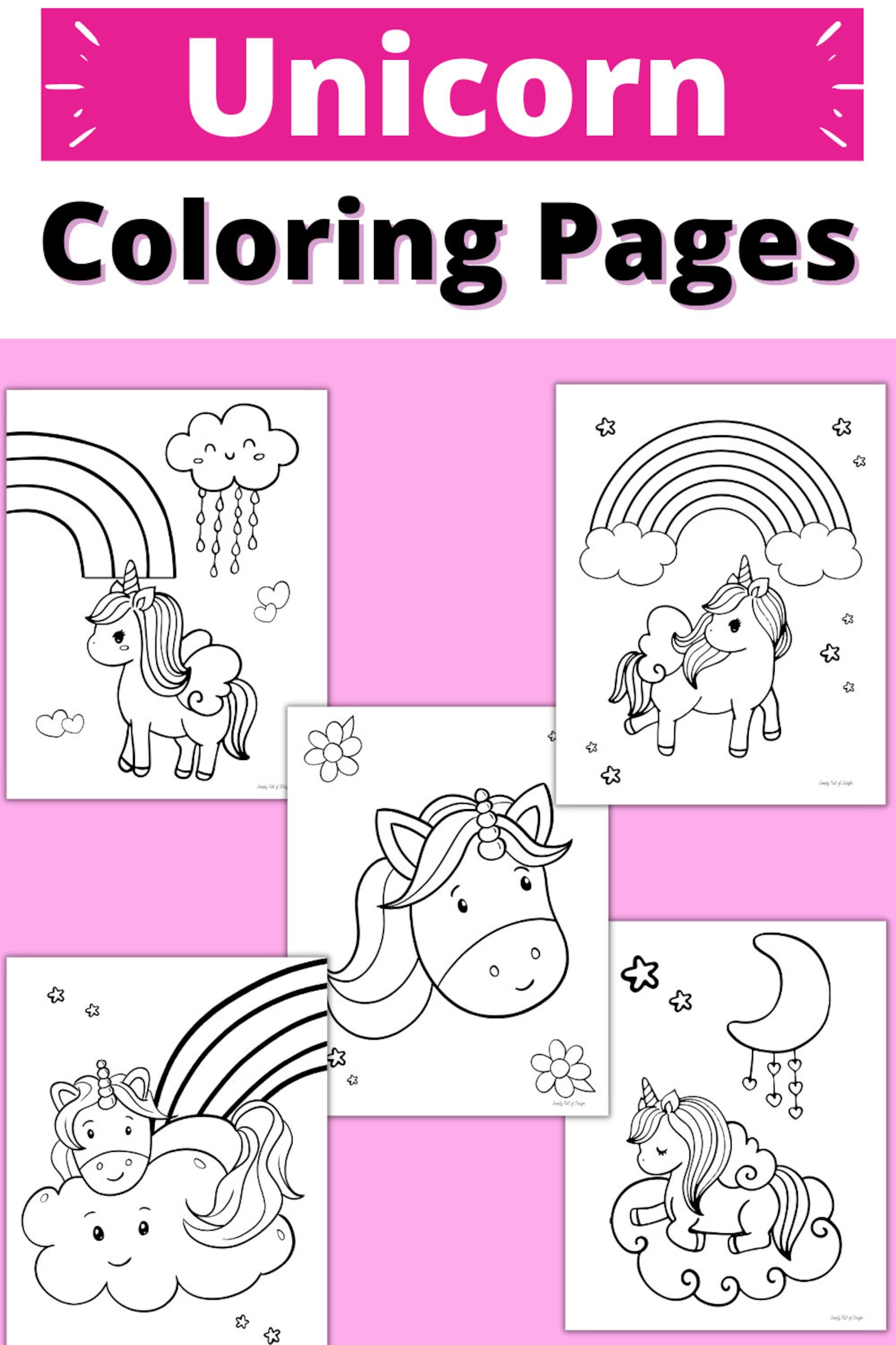 Unicorn Coloring Pages for Kids, Unicorn Coloring Sheets, Unicorn ...