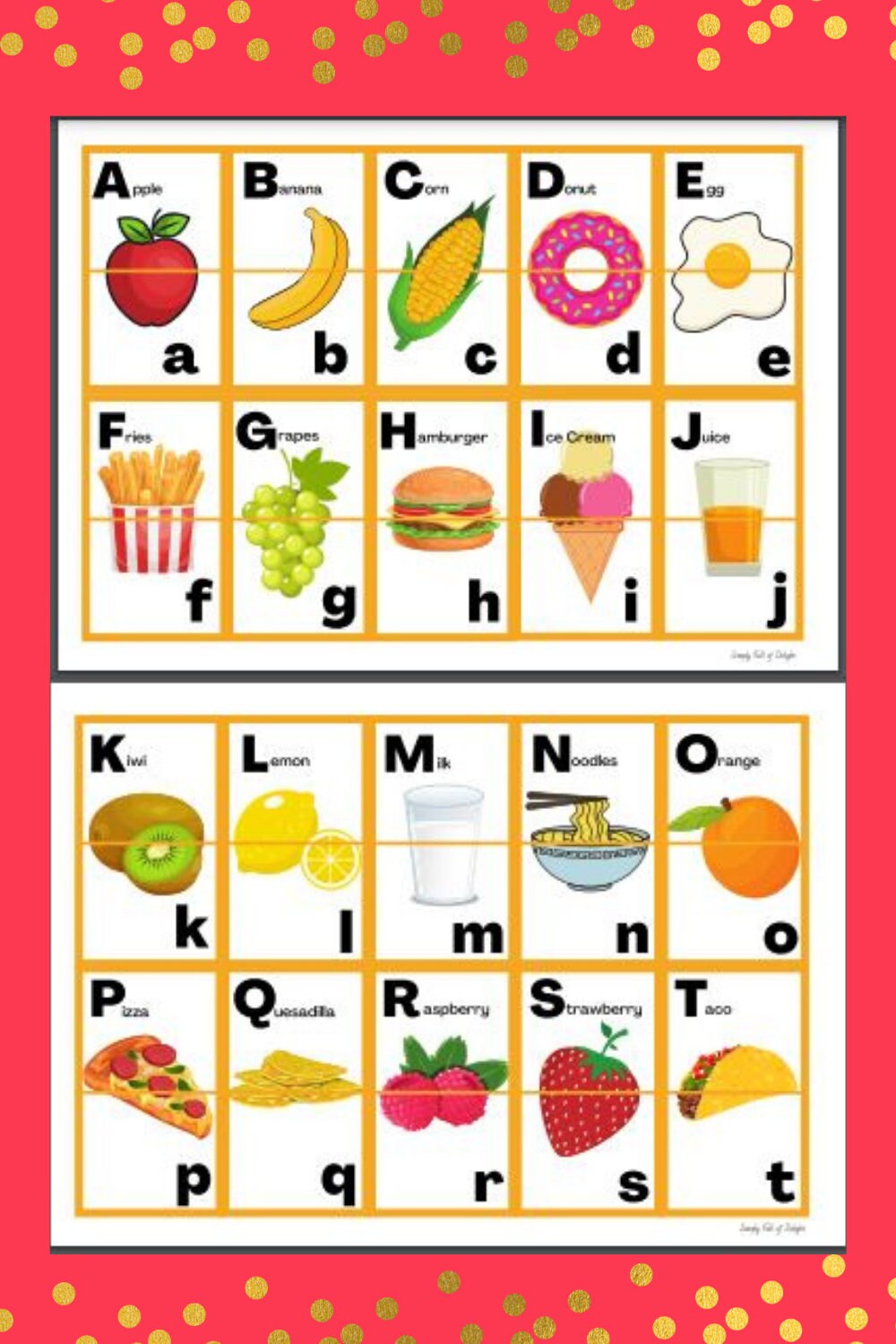 ABC Matching Game, Uppercase Lowercase, Alphabet Flash Cards, Preschool ...