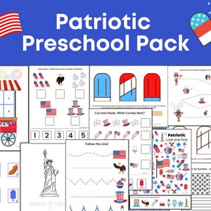 Patriotic Preschool Activities, Patriotic Preschool Worksheets, 4th of ...