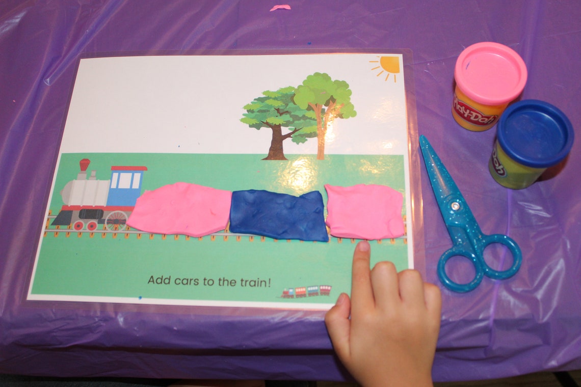5 Incredible Printable Play Dough Mats, Preschool Transportation Theme ...