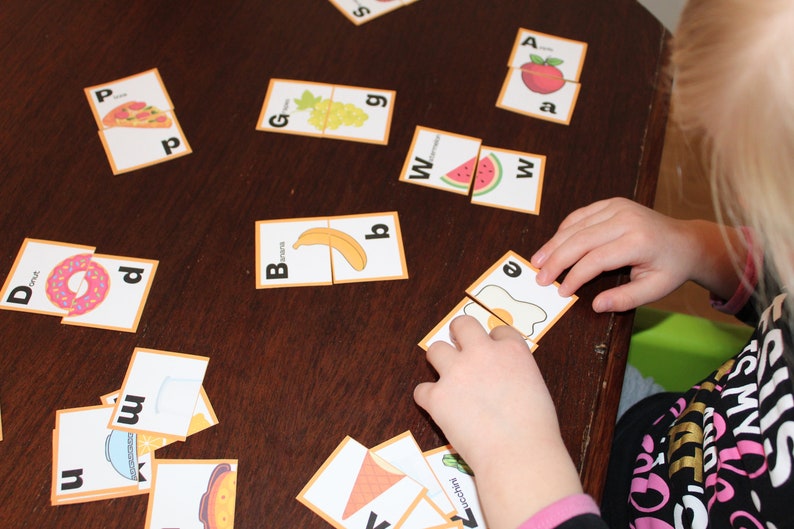 ABC Matching Game, Uppercase Lowercase, Alphabet Flash Cards, Preschool ...