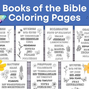 Books of the Bible Coloring Pages Printable, Christian Printable, Bible ...