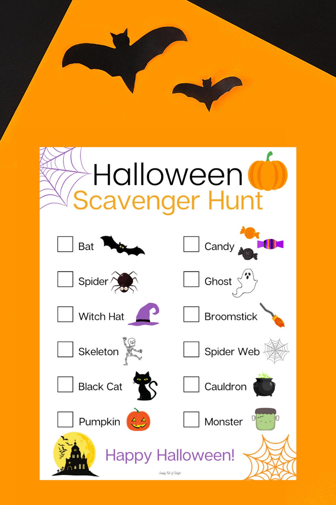 Halloween Scavenger Hunt, Fall Scavenger Hunt, Printable for Kids ...
