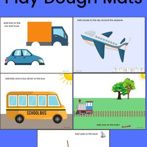 5 Incredible Printable Play Dough Mats, Preschool Transportation Theme ...