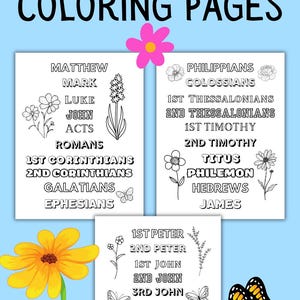 Books of the Bible Coloring Pages Printable, Christian Printable, Bible ...