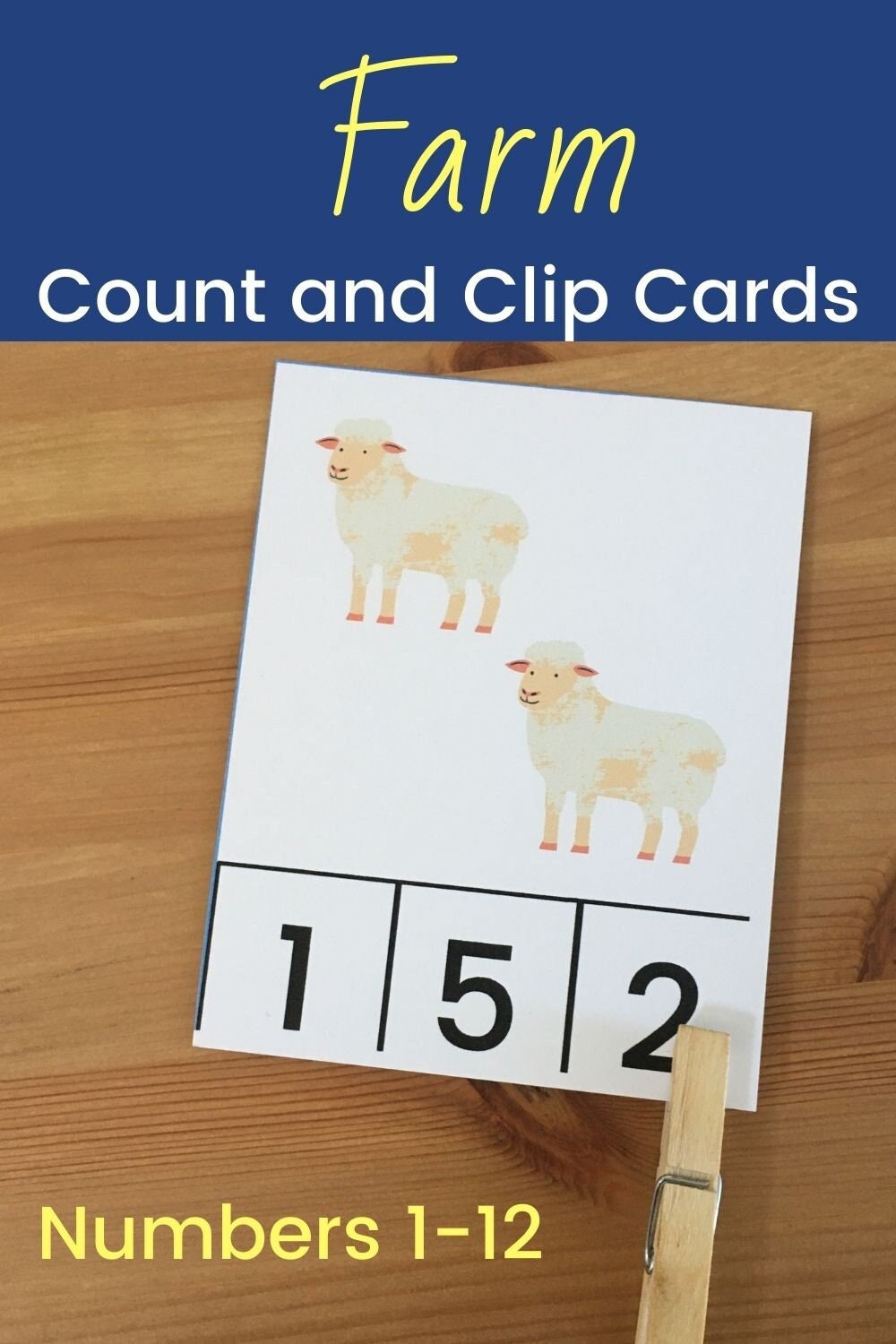 Farm Count Clip Cards, Montessori Math Printable, Homeschooling ...