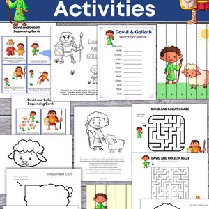 David and Goliath Sunday School Lesson, David and Goliath Worksheet ...