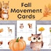 Fall Movement Cards for Kids, Preschool Gross Motor Activity Flashcards ...