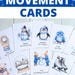 Winter Movement Cards for Kids, Preschool Gross Motor Activity ...
