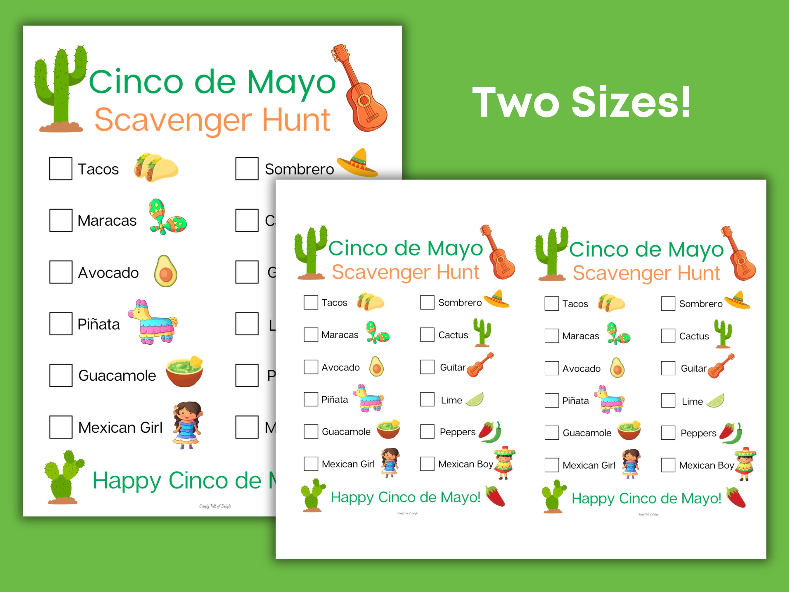 Cinco De Mayo Scavenger Hunt, Cinco De Mayo Treasure Hunt, Printable ...