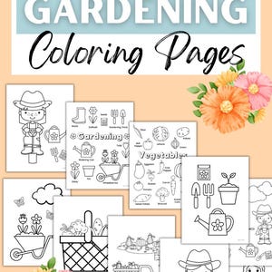 Gardening Coloring Pages for Kids, Garden Coloring Sheets, Vegetable ...