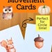 Fall Movement Cards for Kids, Preschool Gross Motor Activity Flashcards ...
