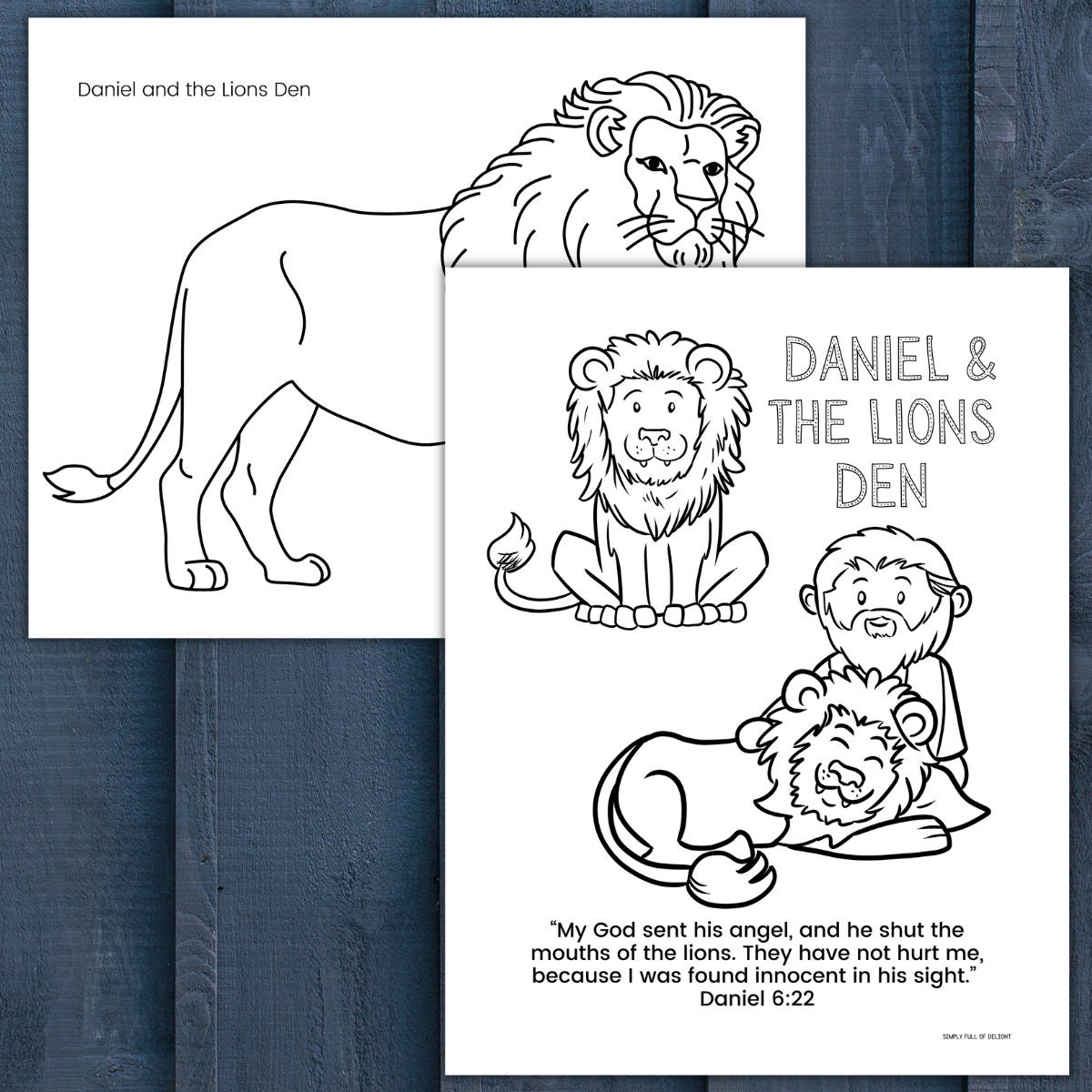 Daniel and the Lions Den Bible Story, Daniel and the Lions Den ...