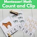 Farm Count Clip Cards, Montessori Math Printable, Homeschooling ...