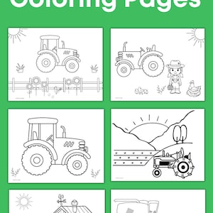 Tractor Coloring Pages for Kids, Tractor Coloring Sheets, Farm Coloring ...