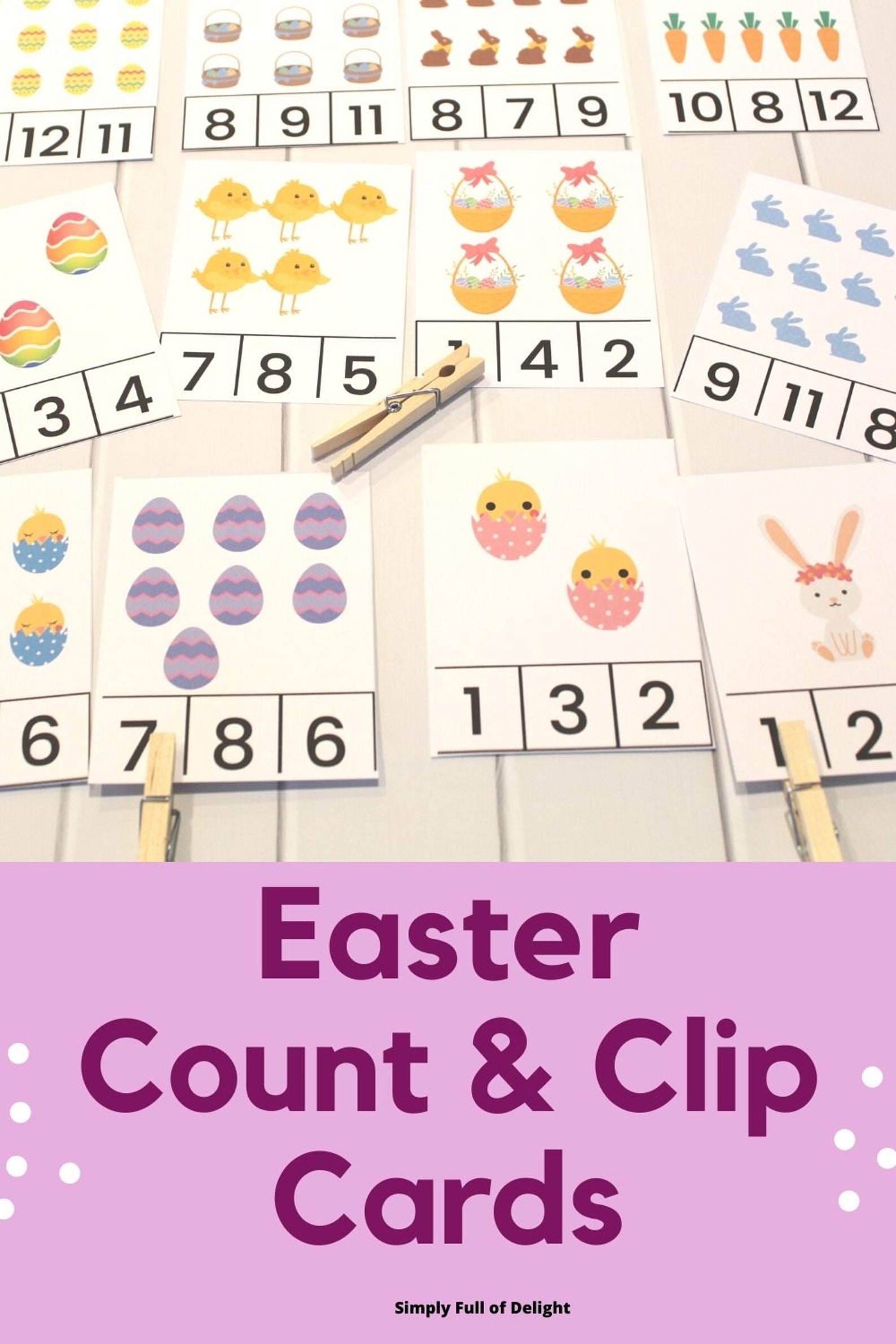 Easter Count Clip Cards, Montessori Math Printable, Homeschooling ...