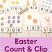 Easter Count Clip Cards, Montessori Math Printable, Homeschooling ...