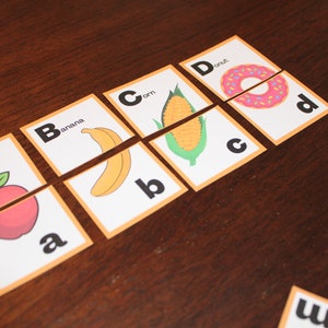 ABC Matching Game, Uppercase Lowercase, Alphabet Flash Cards, Preschool ...