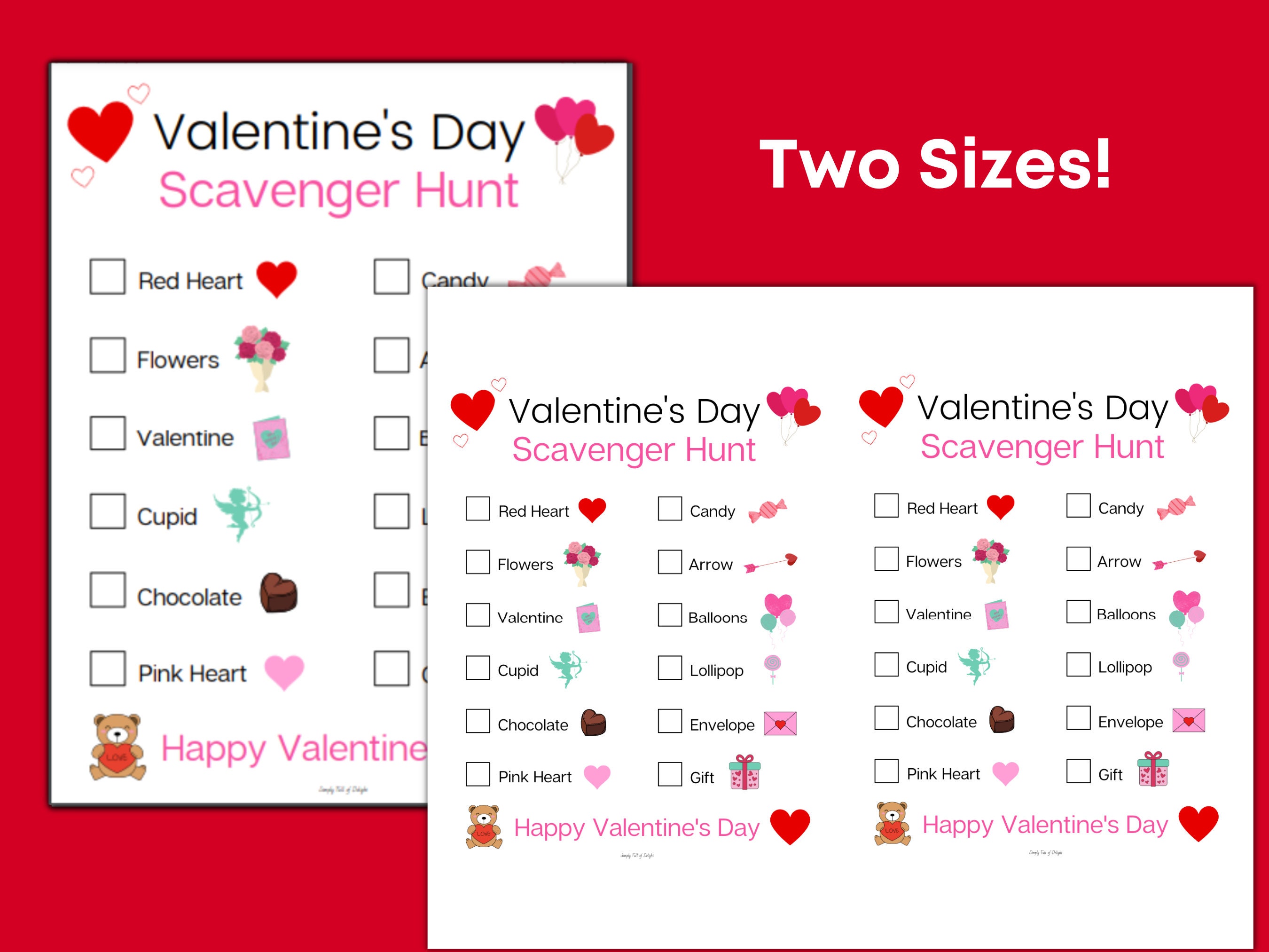 Valentine's Day Scavenger Hunt With Picture Cards to Hide, Valentine ...