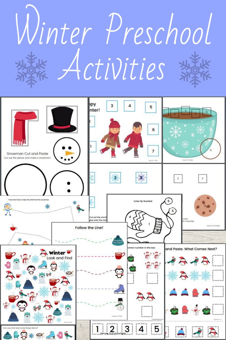 Winter Preschool Activities, Winter Preschool Printable, Winter ...