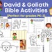 David and Goliath Sunday School Lesson, David and Goliath Worksheet ...