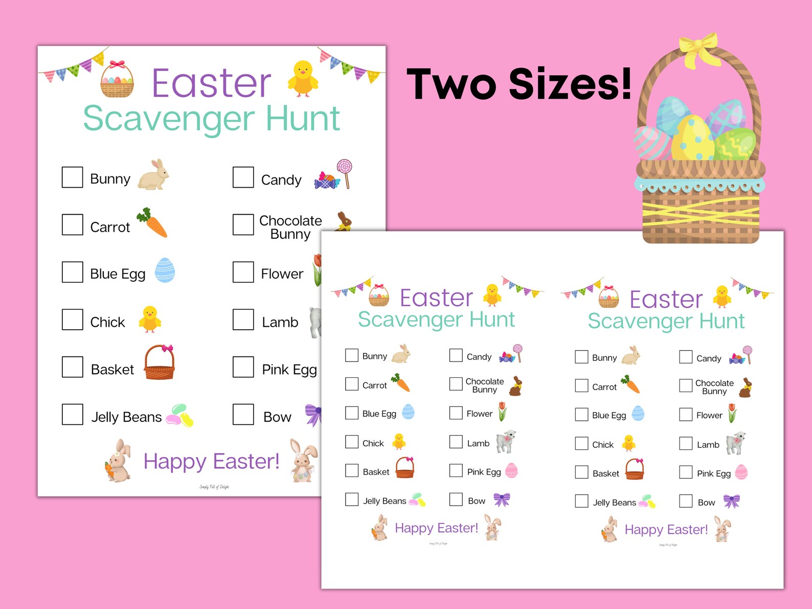 Easter Scavenger Hunt With Cards to Hide, Indoor Easter Scavenger Hunt ...