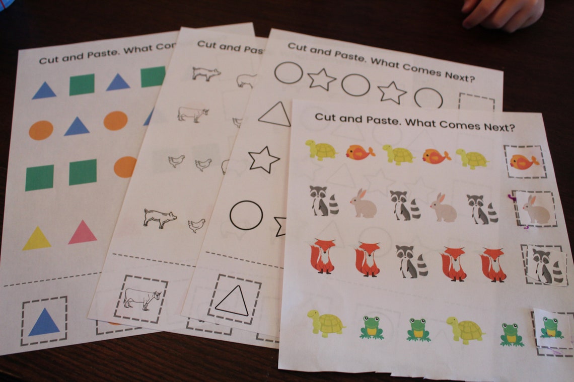 What Comes Next Pattern Practice Cut and Paste Activities - Etsy