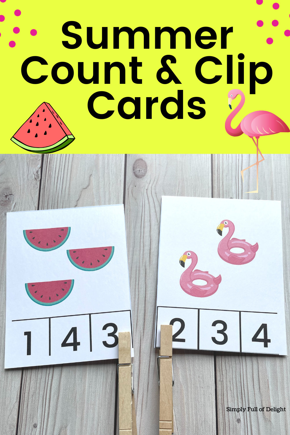 Summer Count Clip Cards, Montessori Math Printable, Homeschooling ...