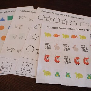 What Comes Next? Pattern Practice, Cut and Paste Activities, Preschool ...