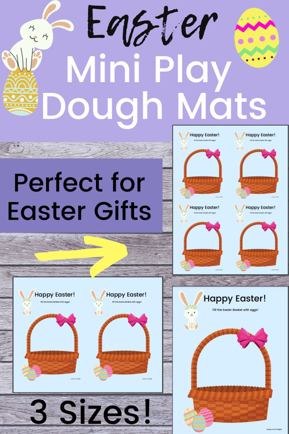 Printable Mini Easter Playdough Mats, Easter Printable for Kids ...