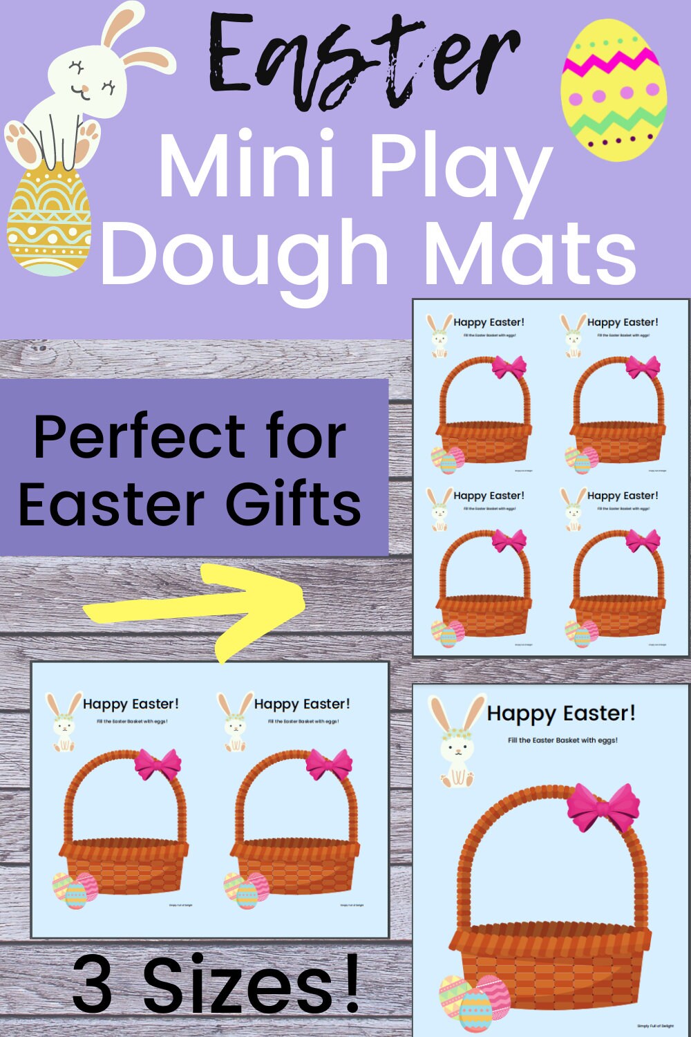 Printable Mini Easter Playdough Mats, Easter Printable for Kids ...