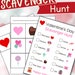 Valentine's Day Scavenger Hunt With Picture Cards to Hide, Valentine ...
