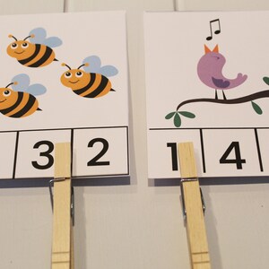 Spring Count Clip Cards, Montessori Math Printable, Homeschooling ...