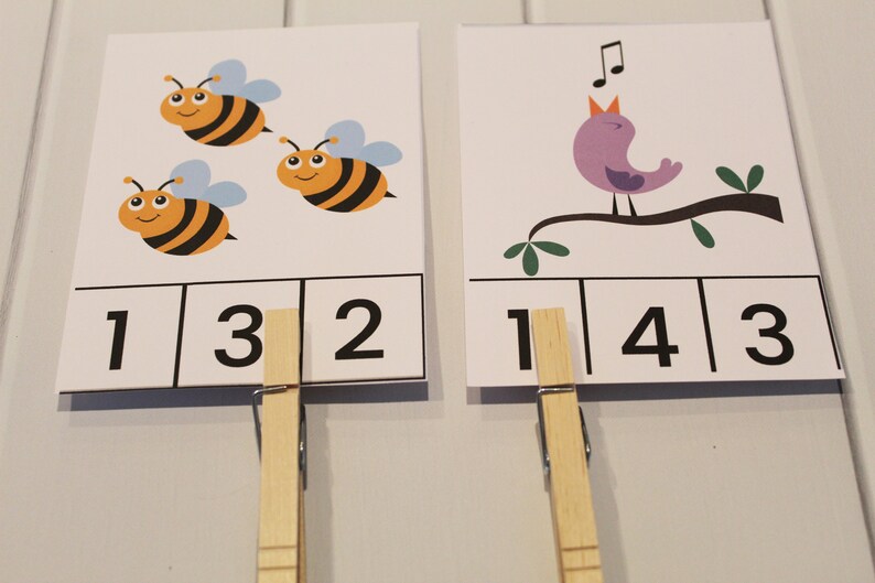 Spring Count Clip Cards, Montessori Math Printable, Homeschooling ...