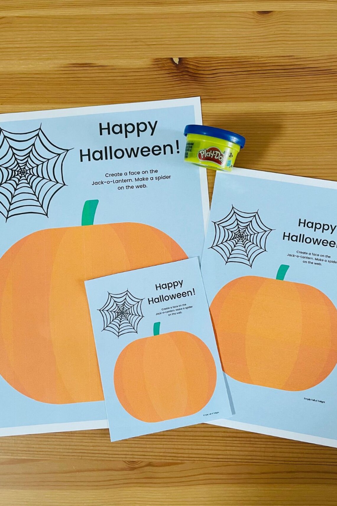 Printable Mini Halloween Playdough Mats, Halloween Printable for Kids ...