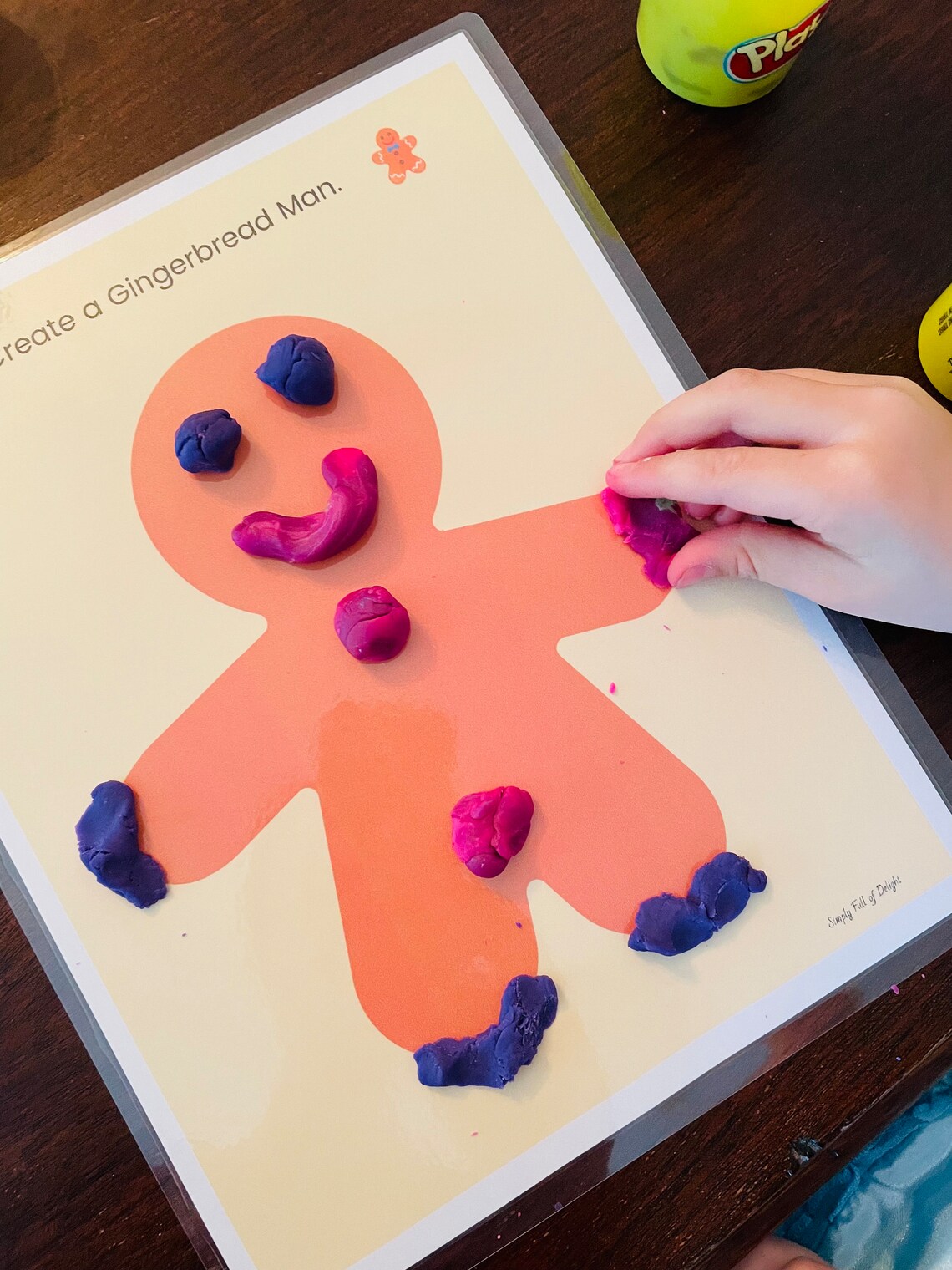 7 Christmas Playdough Mats, Printable Play Doh Mats, Christmas Play ...