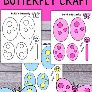 Build a Butterfly Craft Printable, Paper Butterfly Craft Printable ...