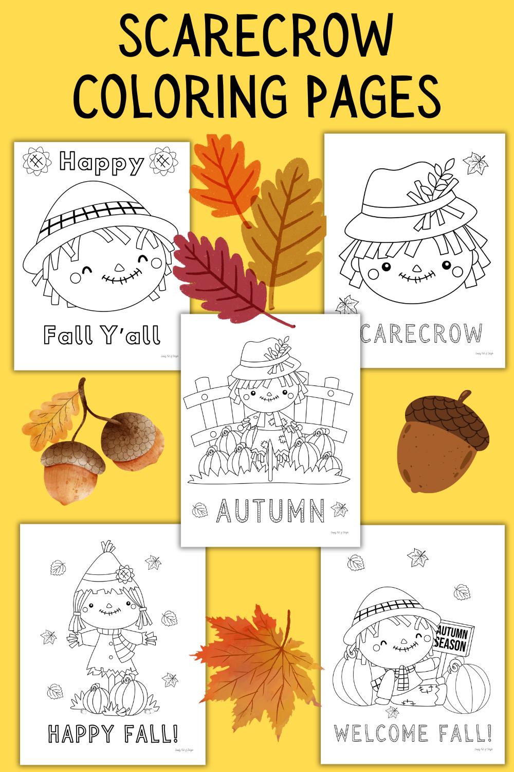Fall Coloring Pages for Kids, Fall Coloring Sheets, Autumn Coloring for ...