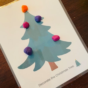 7 Christmas Playdough Mats, Printable Play Doh Mats, Christmas Play ...