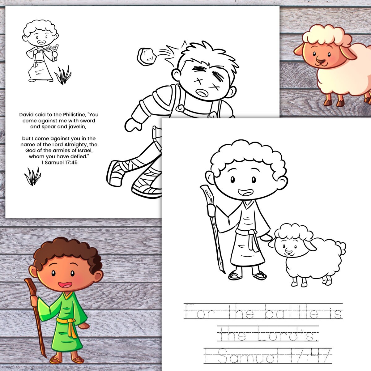 David and Goliath Sunday School Lesson, David and Goliath Worksheet ...
