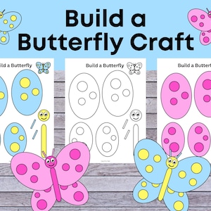 Build a Butterfly Craft Printable, Paper Butterfly Craft Printable ...