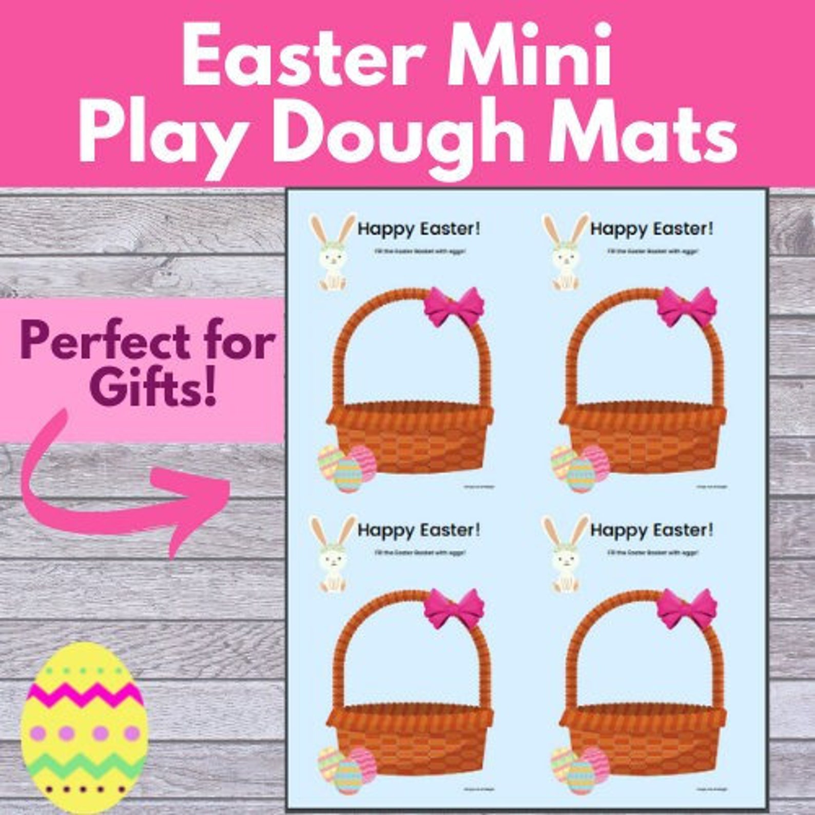 Printable Mini Easter Playdough Mats, Easter Printable for Kids ...