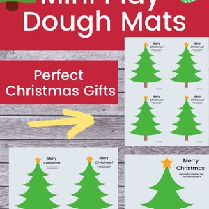 Printable Mini Christmas Playdough Mats, Christmas Printable for Kids ...
