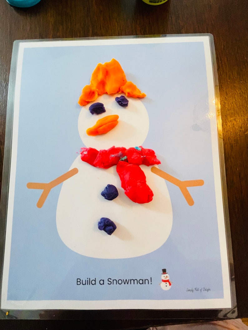 7 Christmas Playdough Mats Printable Play Doh Mats Christmas - Etsy