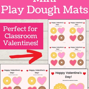 Printable Mini Valentine Play Dough Mats, Printable Valentines for Kids ...