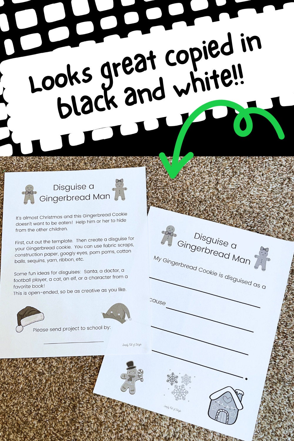 Disguise a Gingerbread Man Set, Gingerbread Man Project, Christmas ...