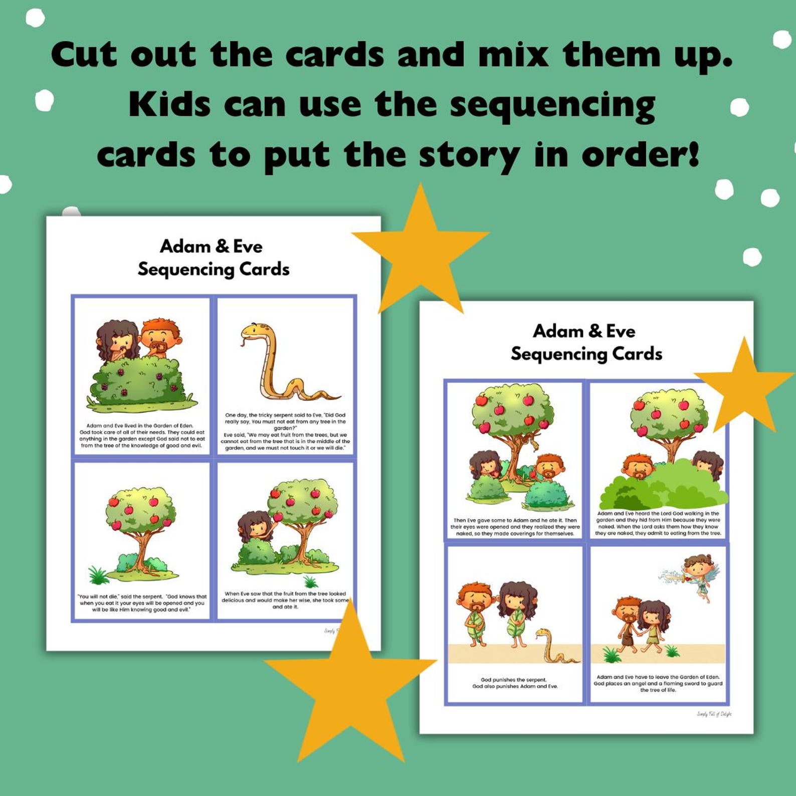 Adam & Eve Bible Story, Adam and Eve Activities, Adam and Eve Craft ...