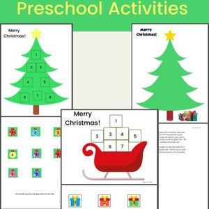 Bundle Set - Winter and Christmas Preschool Activities, Christmas ...