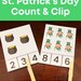 St. Patrick's Day Count Clip Cards, Montessori Math Printable ...