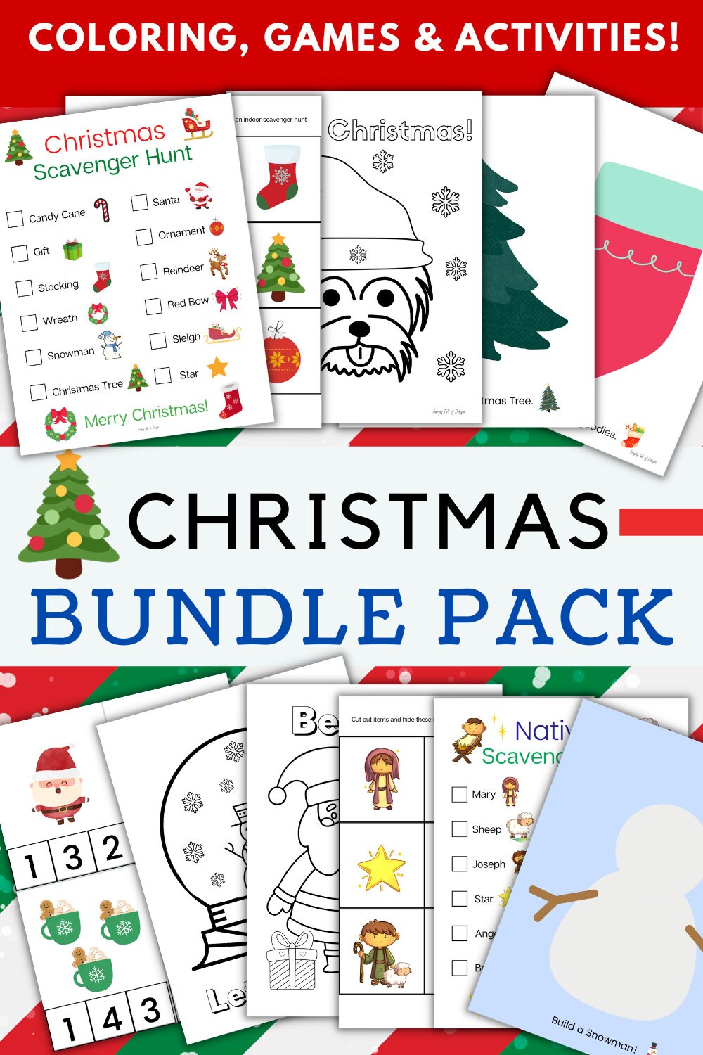 Christmas Bundle Preschool Printables, Christmas Preschool Activities ...